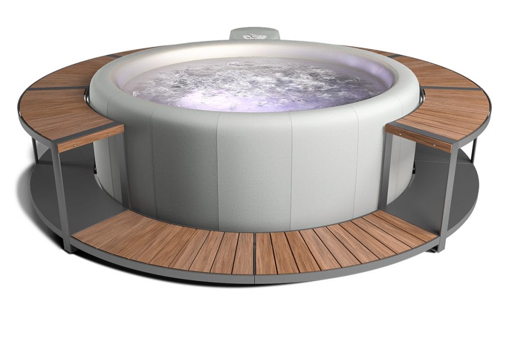 Polyrattanumrandung • Softub Whirlpools